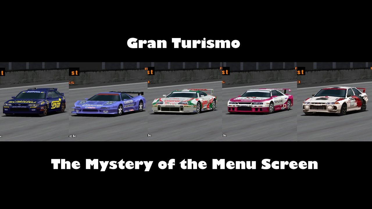 *HD RE-UPLOAD* Gran Turismo - The Mystery of the Menu Screen - YouTube
