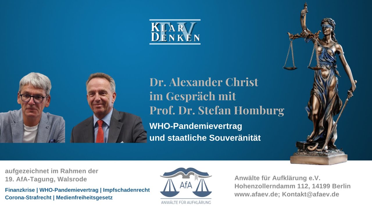 Dr. Alexander Christ im Gespräch mit Prof. Dr. Stefan Homburg - YouTube