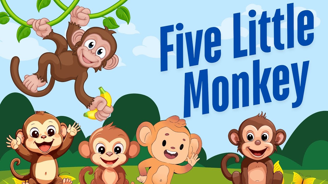 Five Little Monkey Jumping On The Bed.... - YouTube