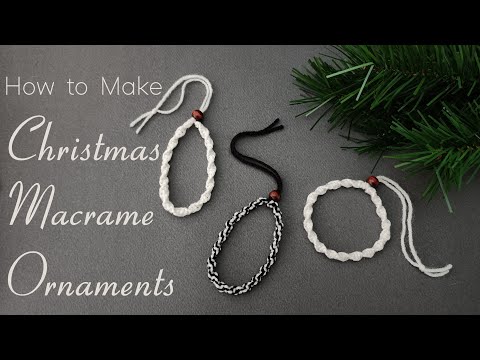 No Ring Macrame Christmas Ornament - DIY Macrame Christmas Ornaments - Easy Macrame Tutorial 🎄