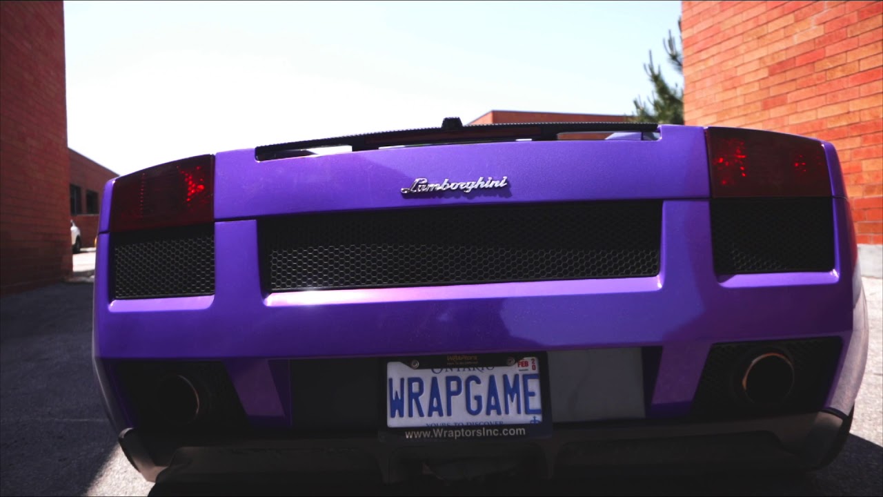 Lamborghini gallardo in gloss purple - YouTube
