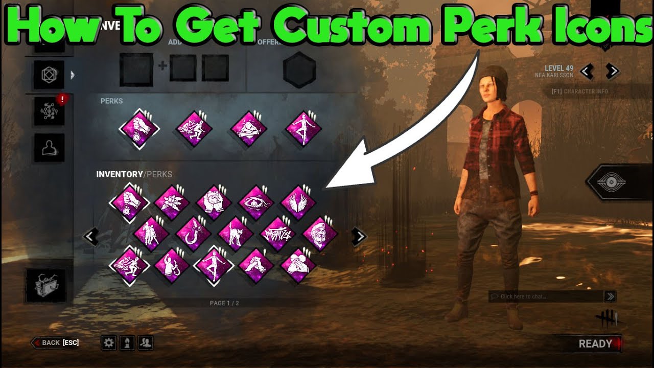 HOW TO GET CUSTOM PERK ICONS ON DEAD BY DAYLIGHT (QUICK AND EASY) - YouTube