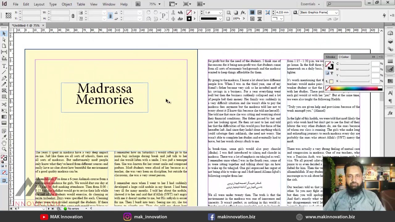 Adobe InDesign Introduction - Urdu / Hindi Class 02 - YouTube