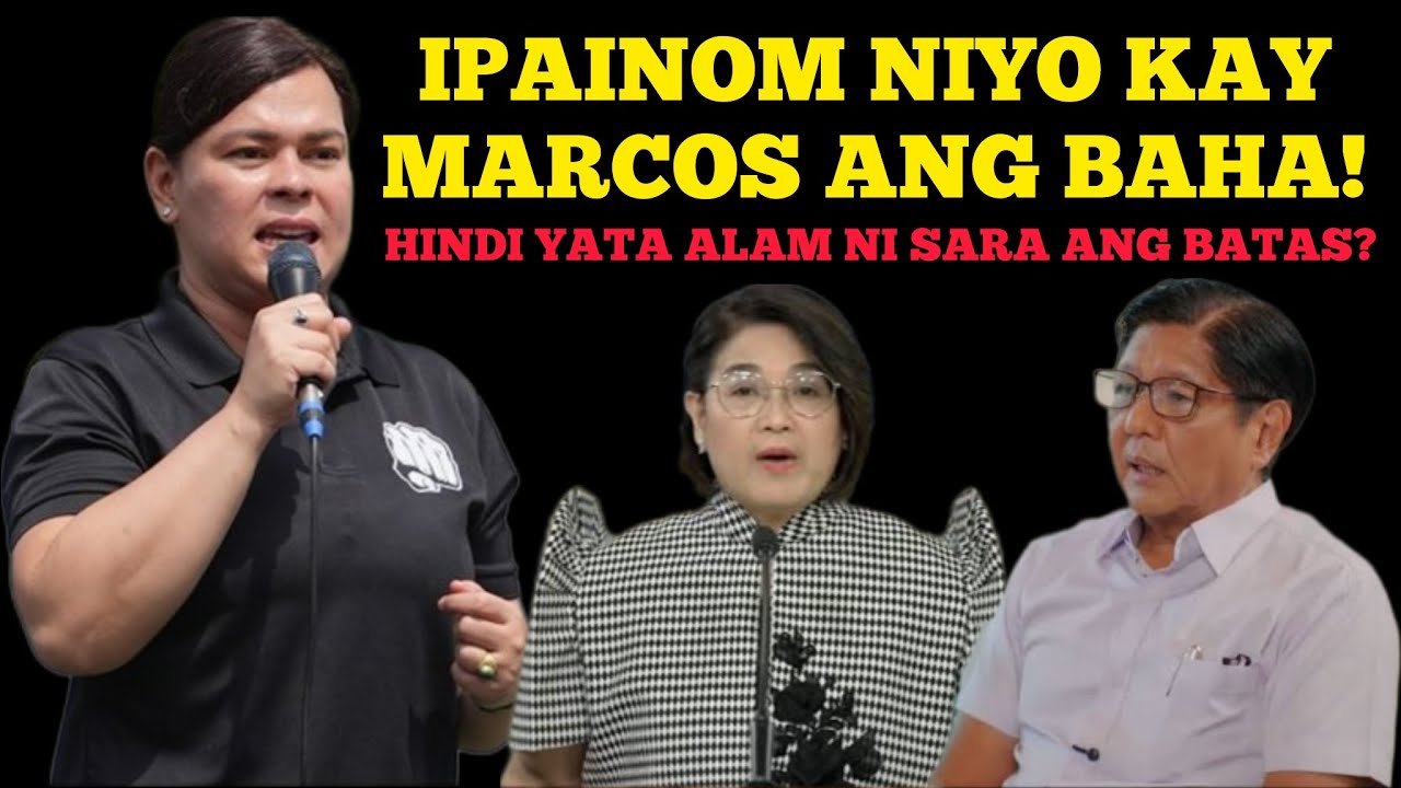 SARA DUTERTE: KABASTUSAN LUMALALA, IPA-INOM DAW KAY MARCOS ANG TUBIG ...