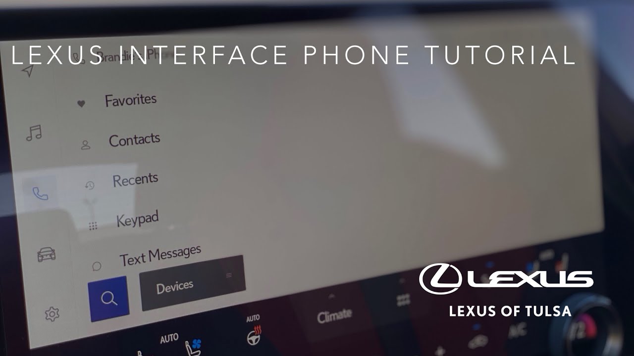 Lexus Interface Phone Tutorial - YouTube