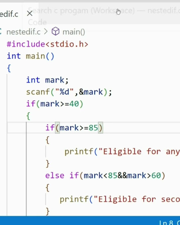 Nested If in C Programming: Examples and Code Demos - YouTube