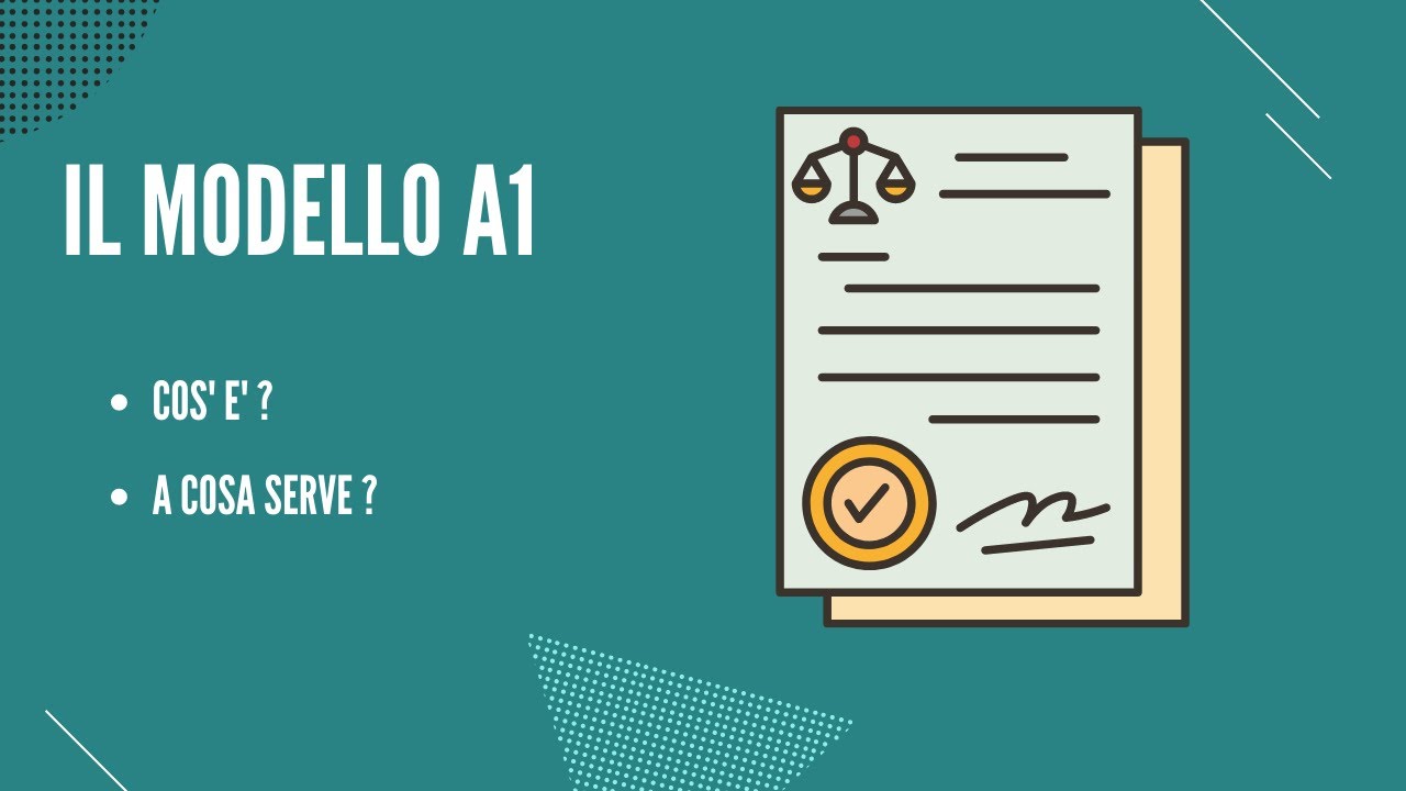 Il modello A1. Che cos'è e come si compila? - YouTube