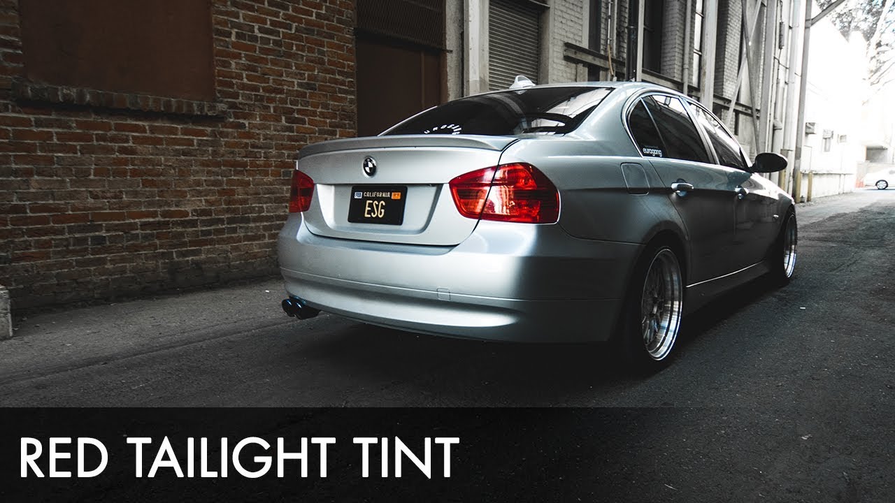 Tinting BMW E90 Tailights Red - YouTube