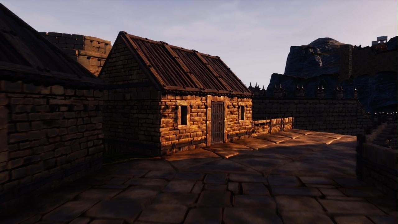 Conan Exiles Large Medieval City Build Walkthrough 1 - YouTube