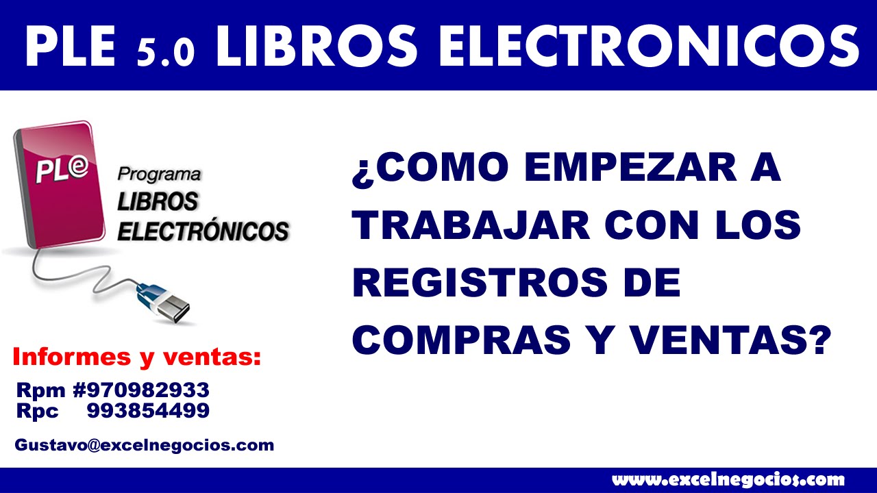 PLE 5.0.0.5 LE - ¿Con que formato trabajar mis compras y ventas? - YouTube