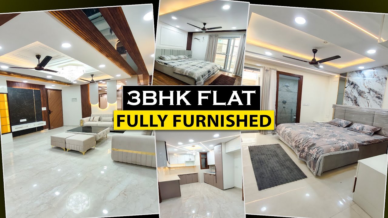 1100sqft. 3 bhk fully furnished flat sale in delhi dwarka mor 🔥😍 - YouTube