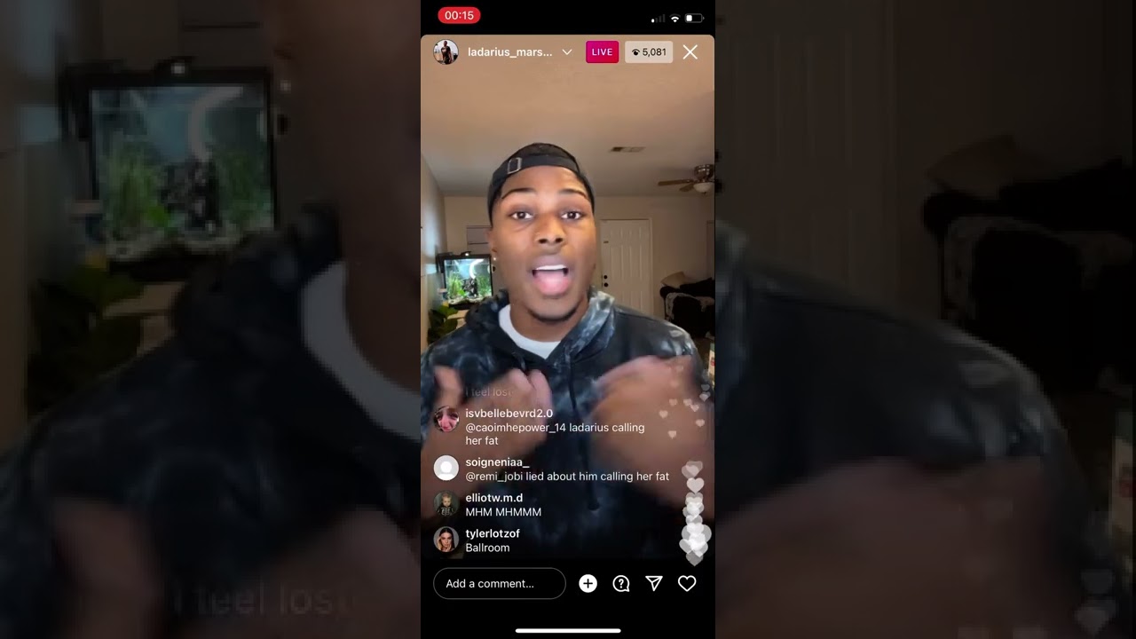 ladarius marshall cheer instagram live stream part 1 #cheer # ...