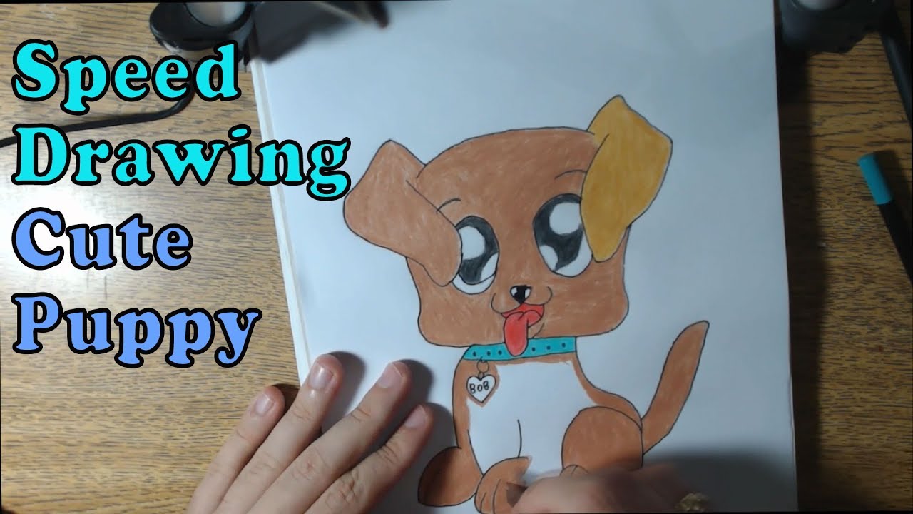 Cute Dog Speed Drawing - YouTube