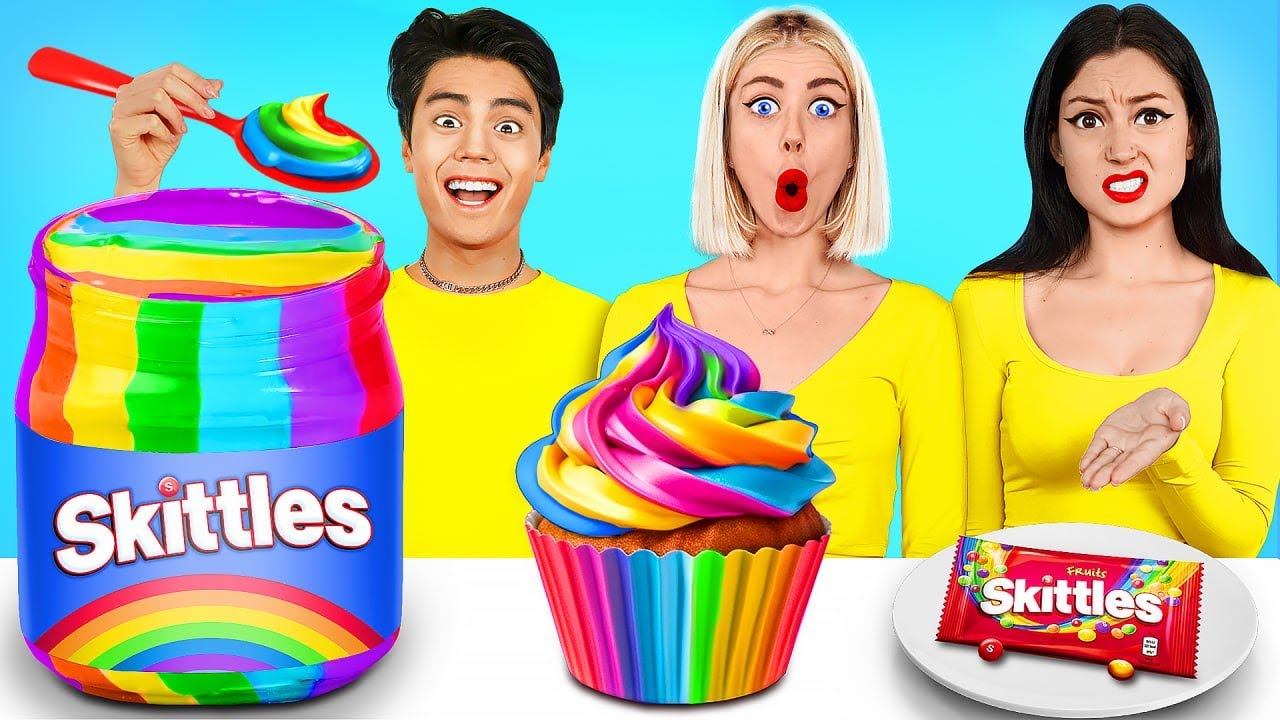 Rainbow Challenge | Eating Everything Only In 1 Color For 24 Hours by ...