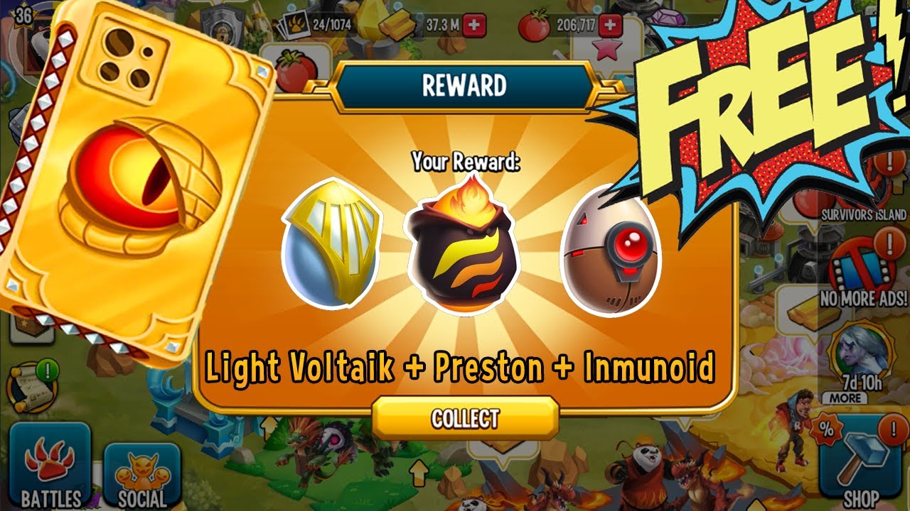 Monster Legends Link + Get 3 Best Monsters free Preston Light Voltaik ...