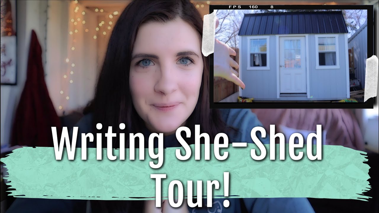A WRITER'S OFFICE TOUR | Tour My She-Shed Writing Office Where I Write ...