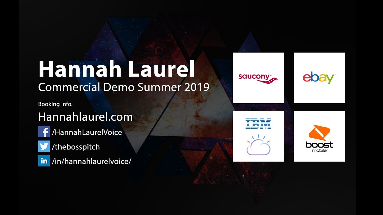 Hannah Laurel Commercial Demo - YouTube