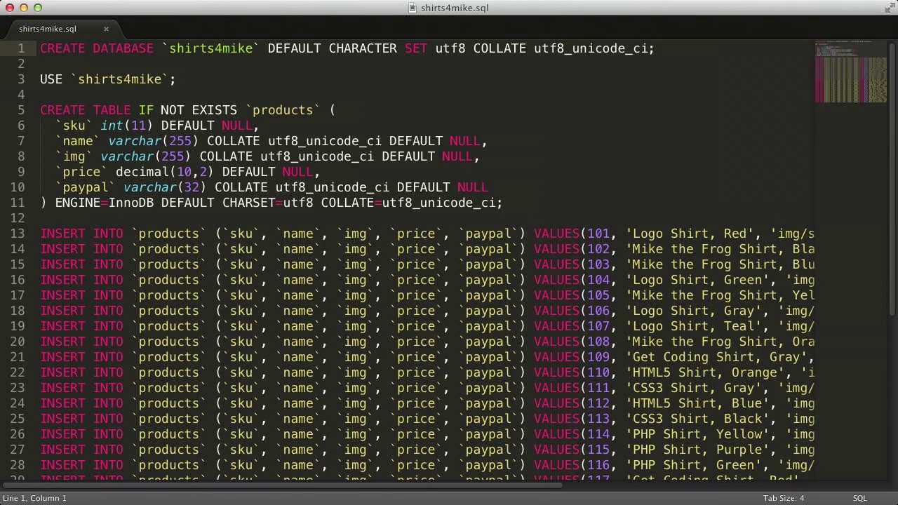 Part 6 - Creating The Products Table - YouTube