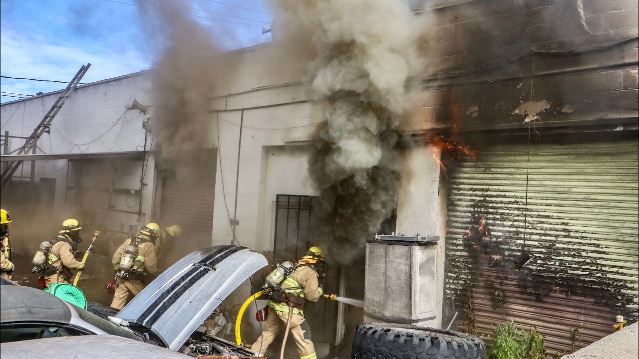3rd Alarm Auto Shop Commercial Structure Fire: Torrance Fire Dept ...