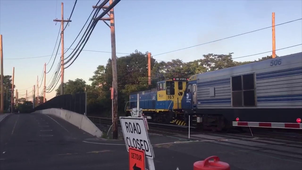 LIRR MP15 #163 Towing DM 506 - YouTube