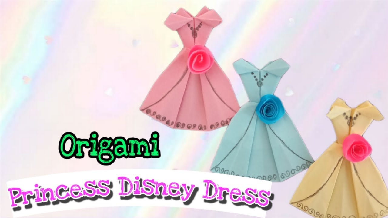 Origami Princess Disney Dress Tutorial || Origami Skirts Tutorial - YouTube