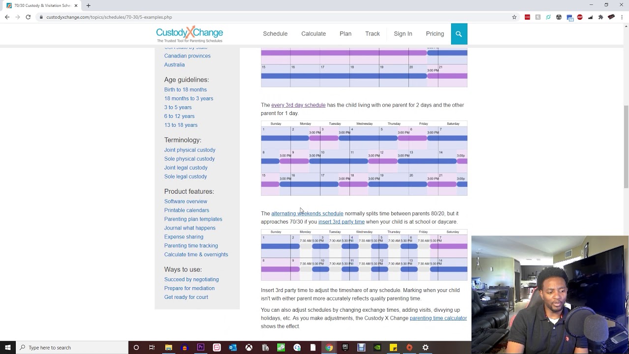 70/30 Custody & Visitation Schedules: 5 Examples - YouTube