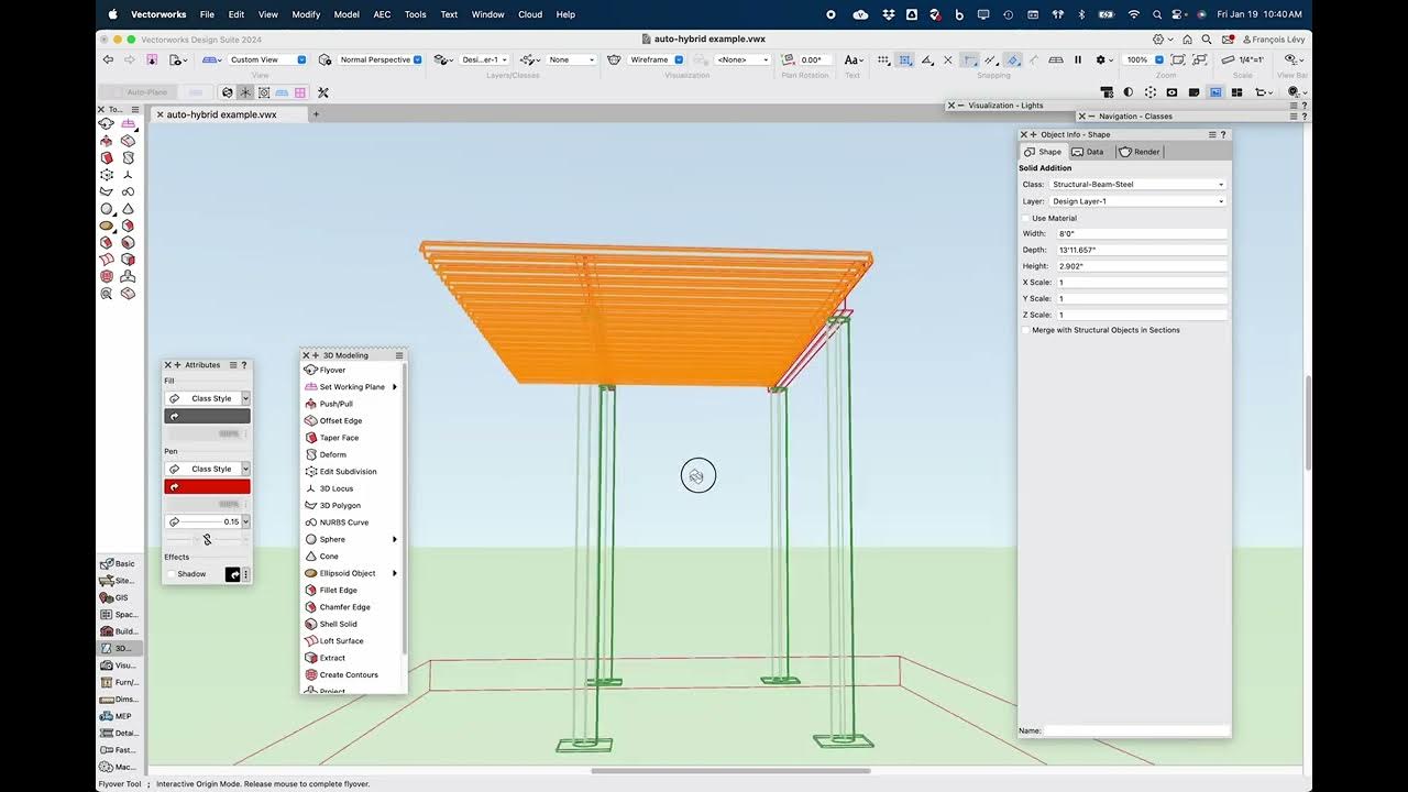 Vectorworks Auto Hybrid short tutorial - YouTube
