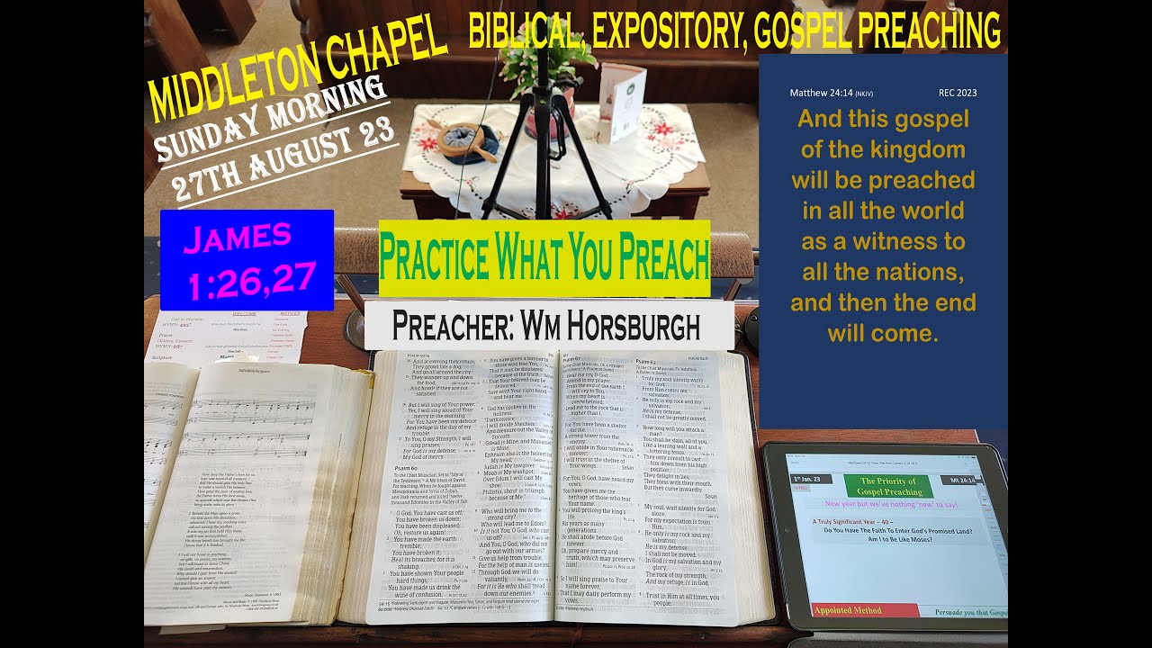 James 1 26&27 SERMON Practice What You Preach - YouTube