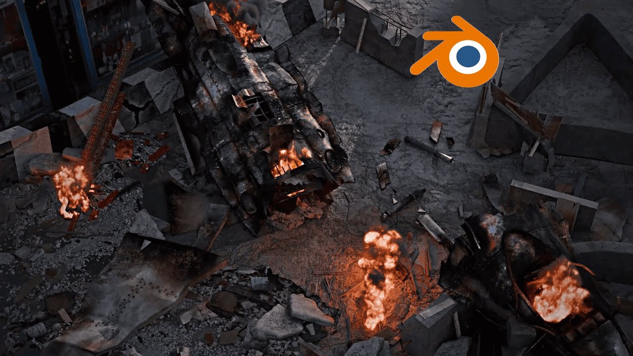 Awesome Jet Chase/Crash Scene in Blender | Post and Pre Short Chase Run ...
