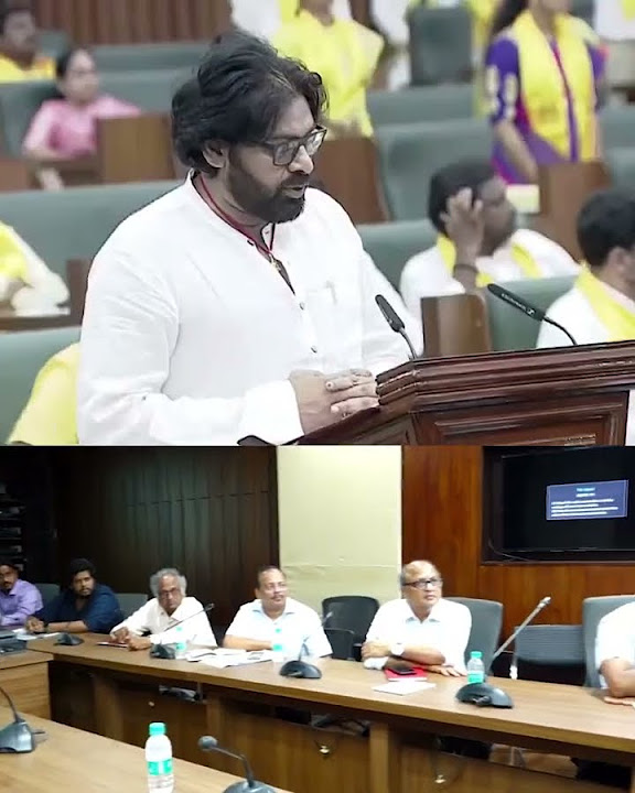 Deputy Chief Minister Shri Pawan Kalyan taking oath as Pithapuram MLA in the Assembly # ...