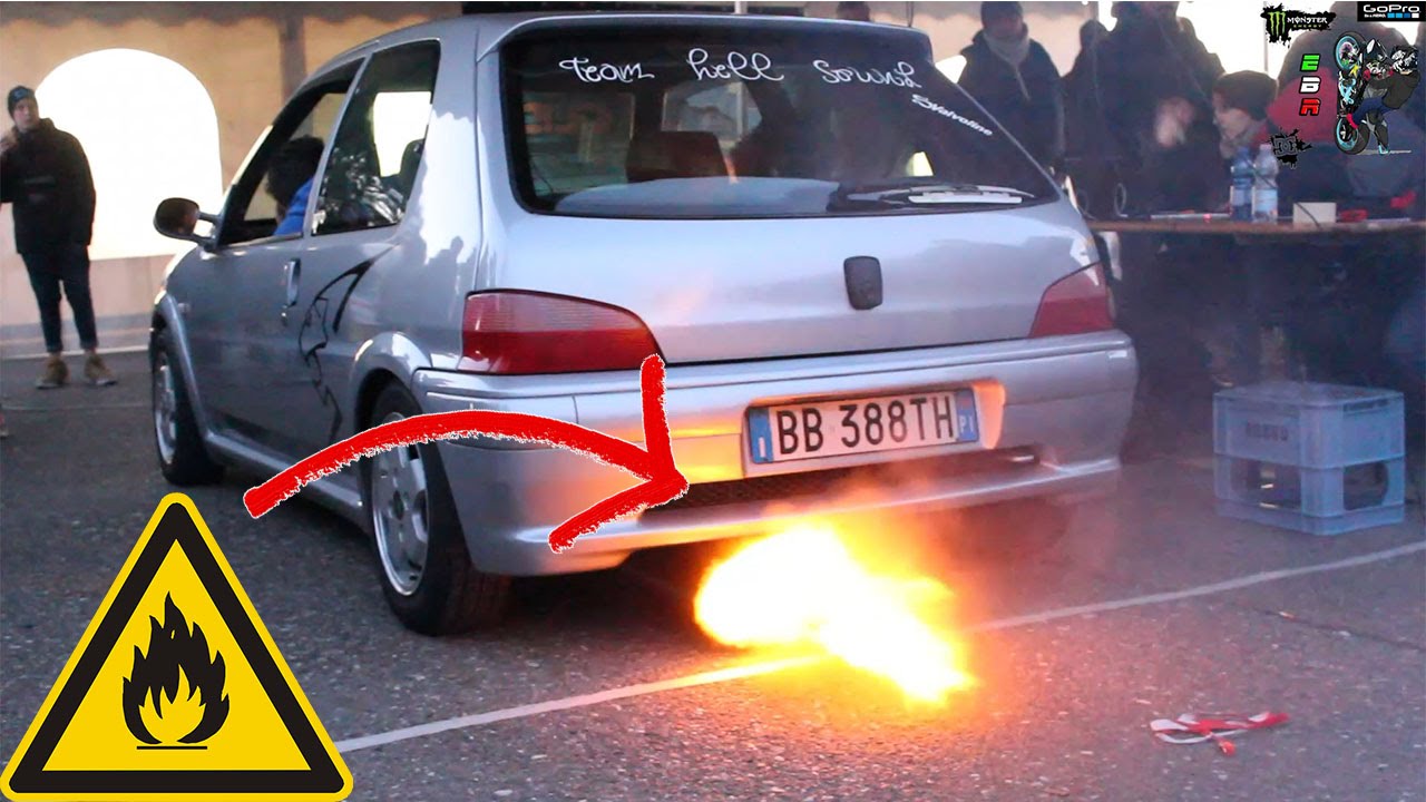 BEST Sound + Flames | Turbo Subaru - Peugeot 206 | - YouTube
