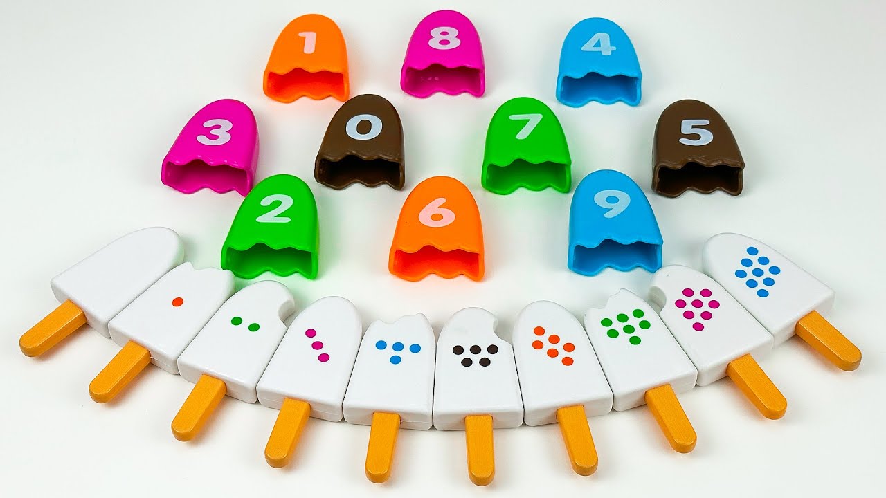Best Learn Numbers with Ice Creams, Counting 1 - 9 & Shapes | Preschool ...