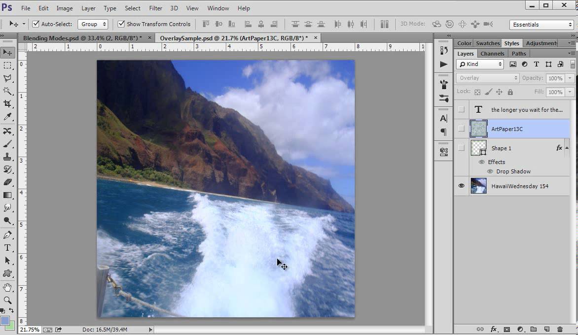 Overlay Blending Mode Tutorial - YouTube