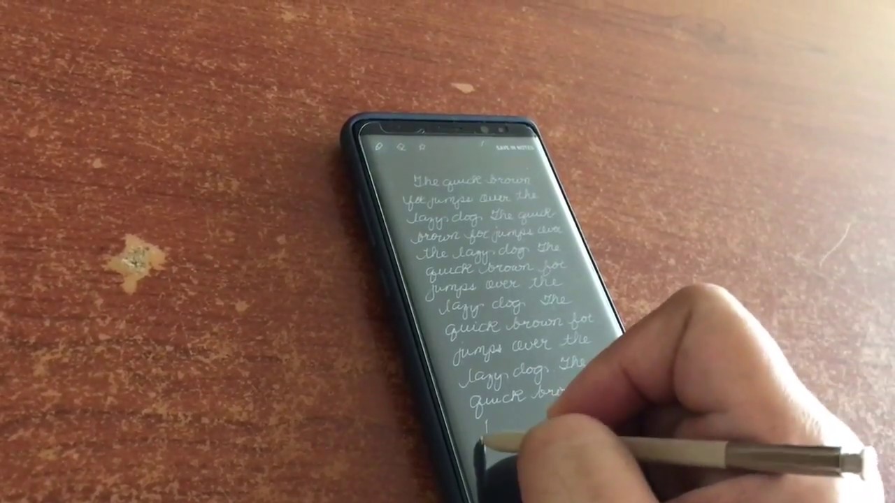 Writing on Samsung Galaxy Note 8 - YouTube