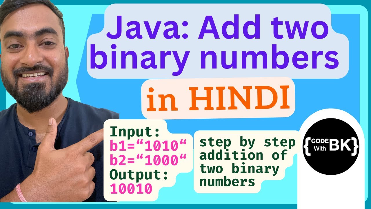 Java program to add two binary numbers | Java coding in Hindi - YouTube