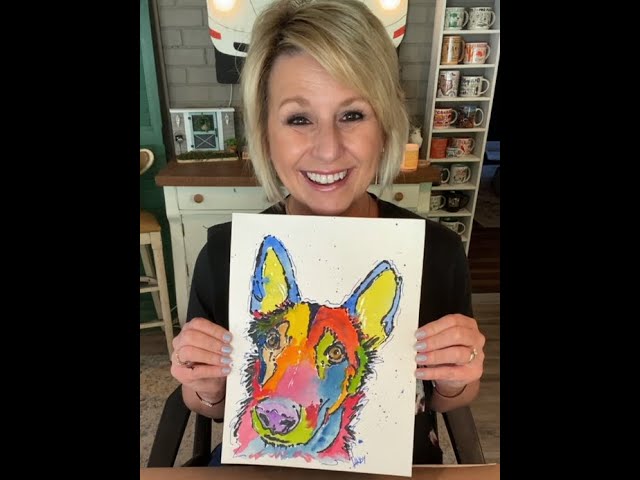 Abstract Dog AUSTRALIAN SHEPHERDS By Artist Heather Galler Abstract