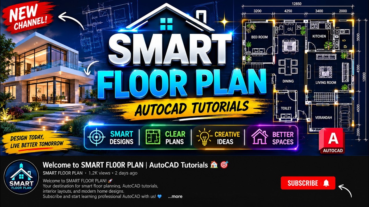 Make a Simple Floor Plan in AutoCAD | Beginner Tutorial Part 1 - YouTube