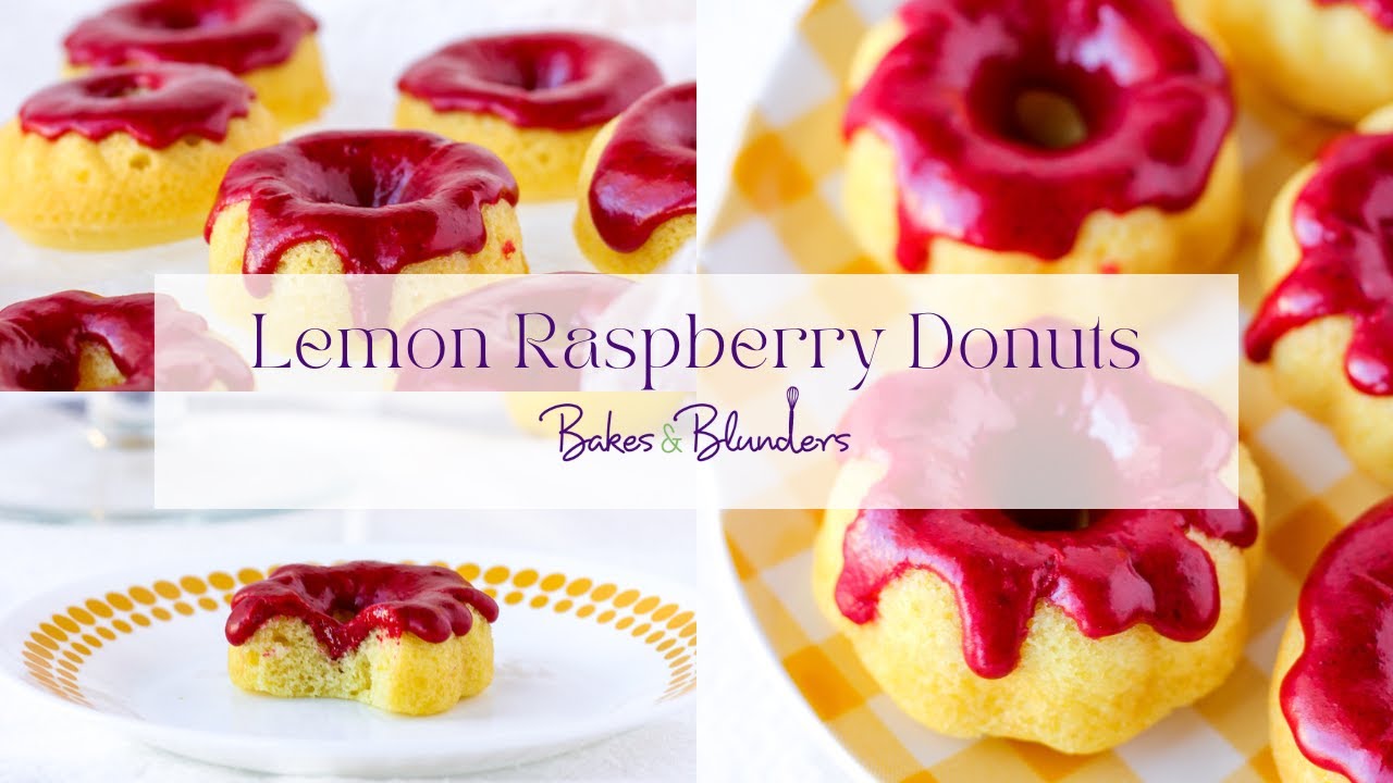 Easy to Make Mini Lemon Raspberry Donuts - YouTube