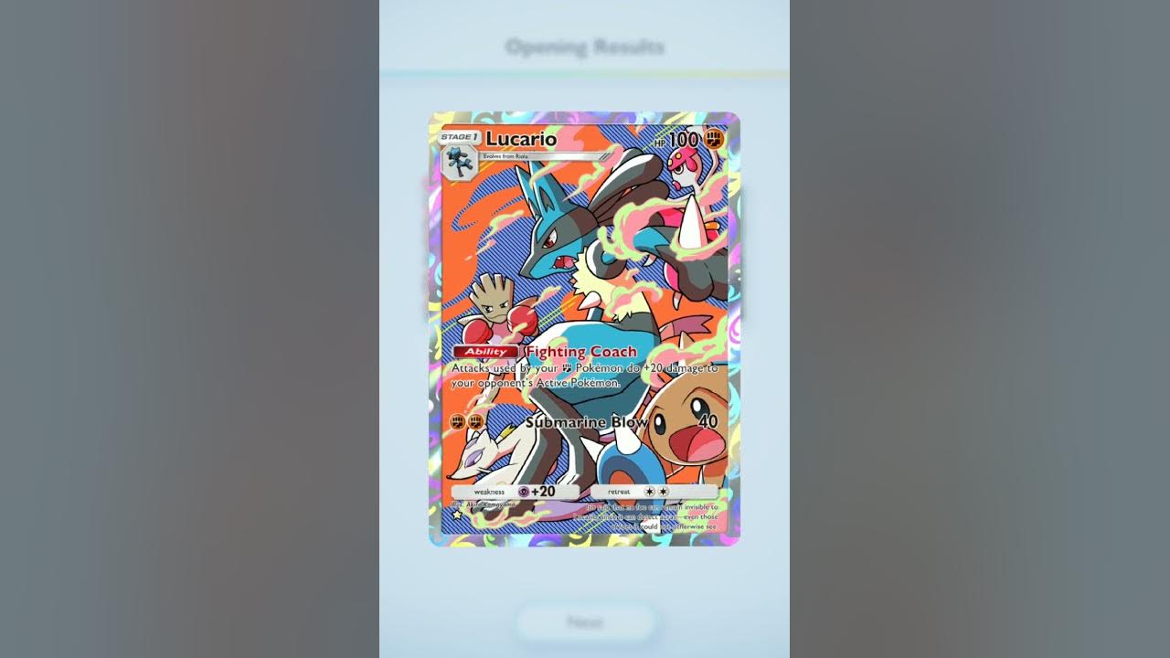 Yay a lucario card - YouTube