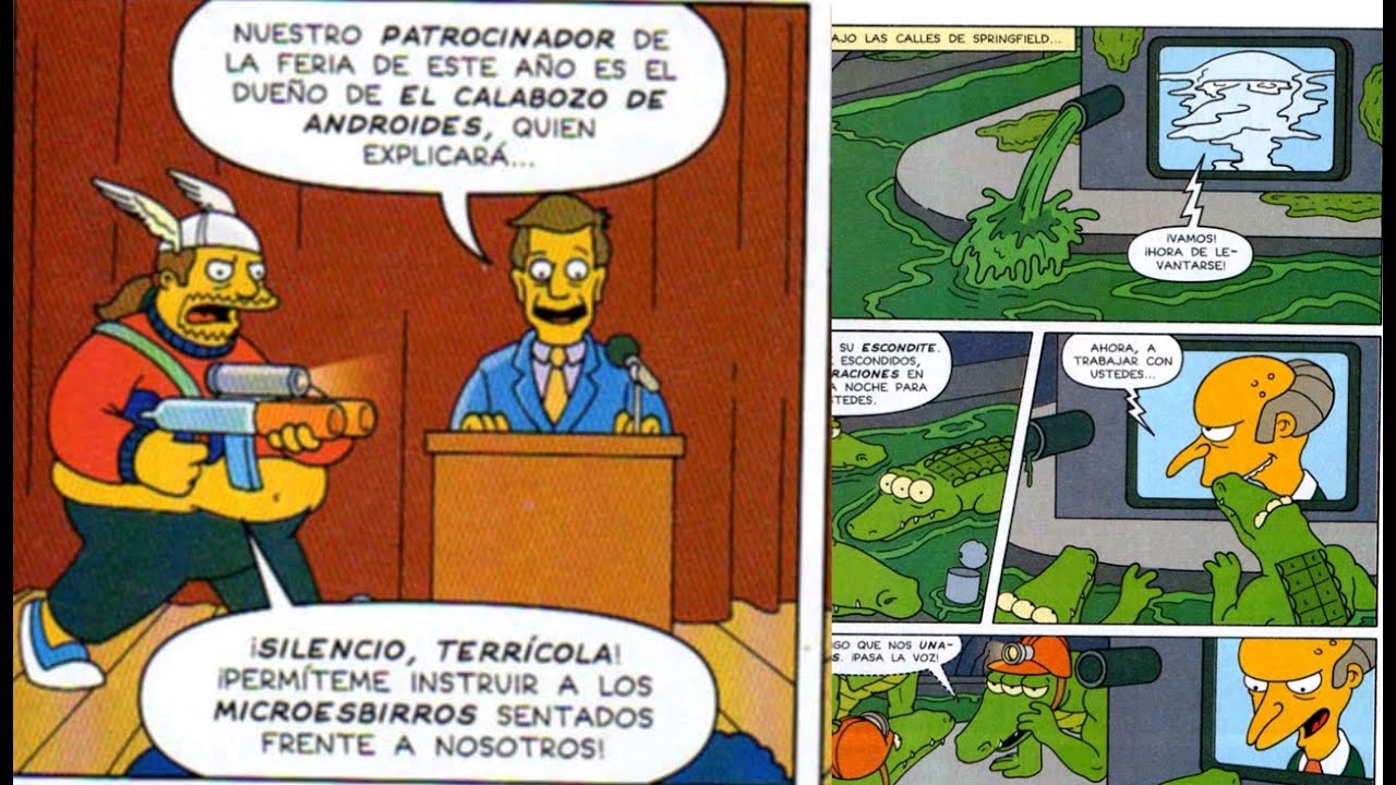 los simpsons. proyecto de ciencias de bart. cocodrilos mutantes - YouTube