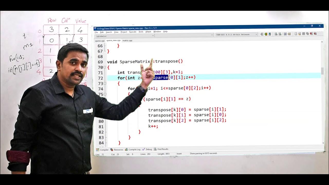 Sparse Matrix Transpose | Data Structures - YouTube