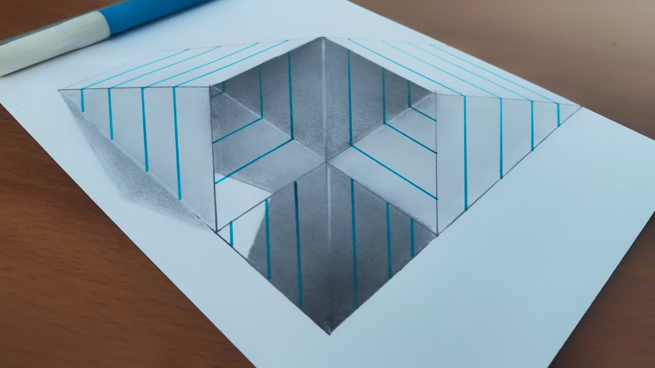 Illusion Drawing On Paper || Optical Illusion 😲 - YouTube