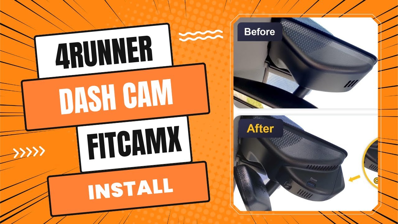 Toyota 4Runner Integrated Dashcam | FiTCAMX Front and Rear | Install ...