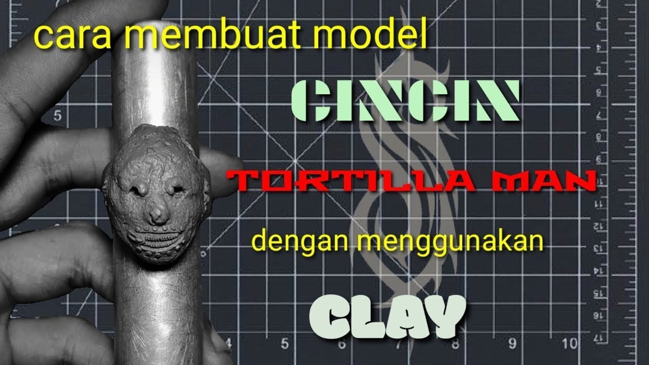 SLIPKNOT tutorial how to make TORTILLA MASK ring sculpting use clay ...