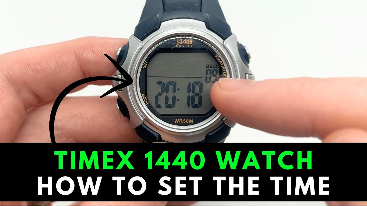 How to Set the Time on a Timex 1440 Sports Watch - 4 Buttons - YouTube