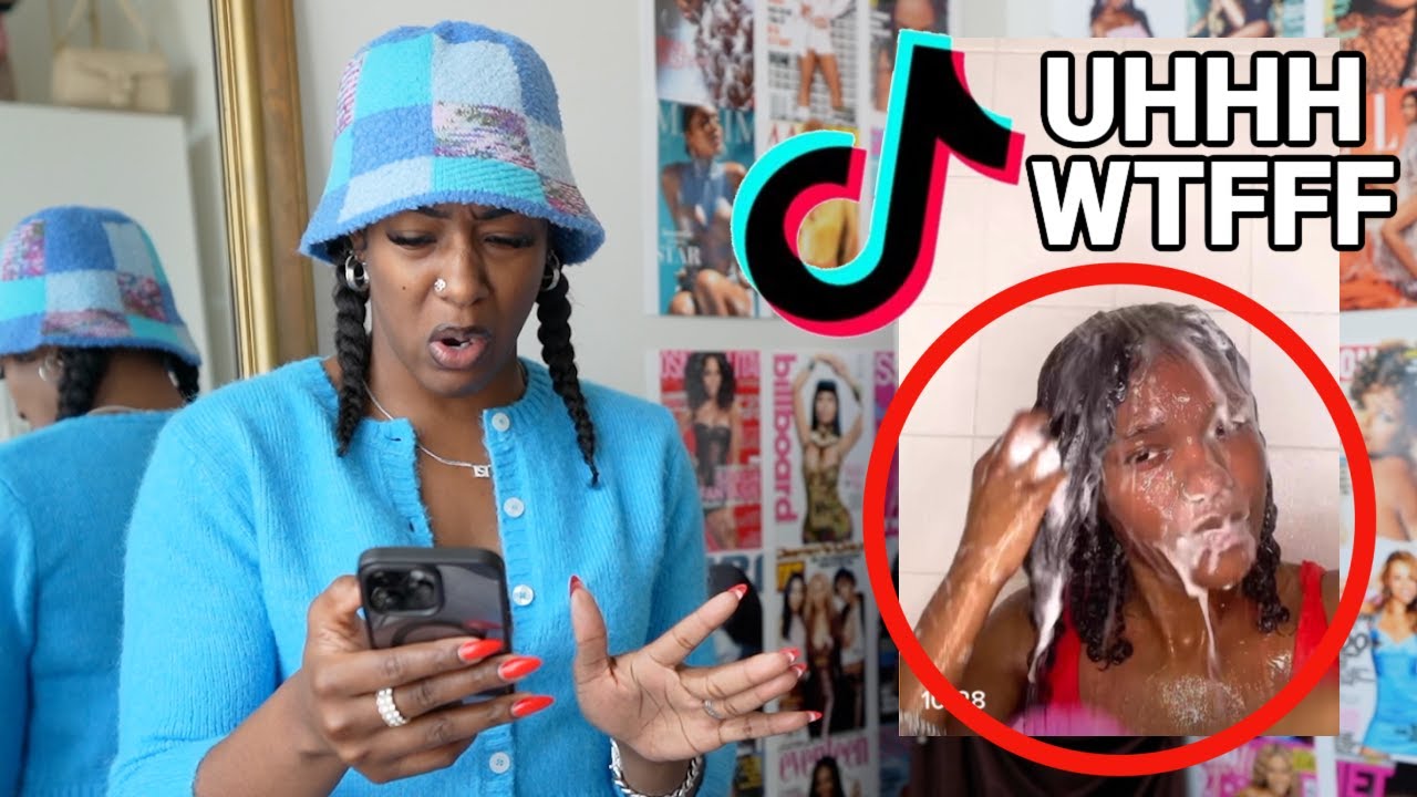 REACTING TO TYPE 4 HAIR TIK TOK VIDEOS... WHAT IS THIS NONSENSE🤔👀 **no ...