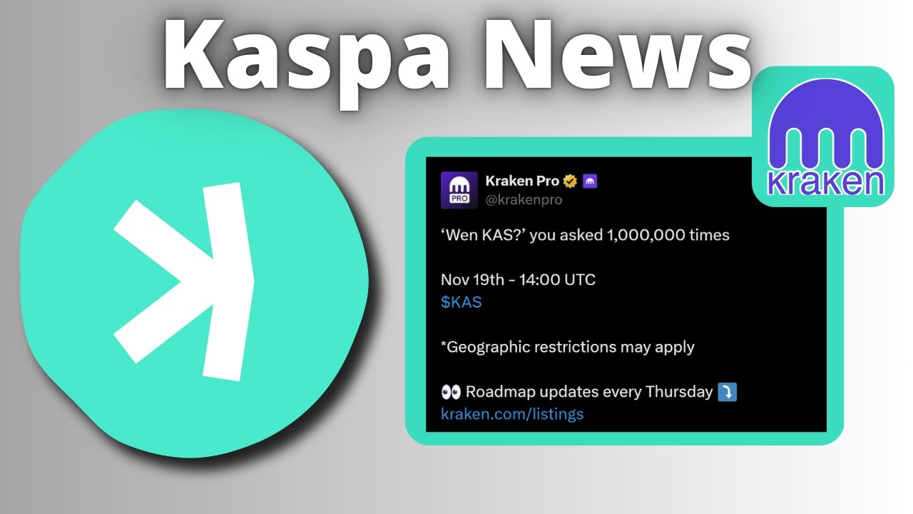 Kaspa News: Kraken Lists Kaspa Tomorrow, 10 BPS Update & More! - YouTube