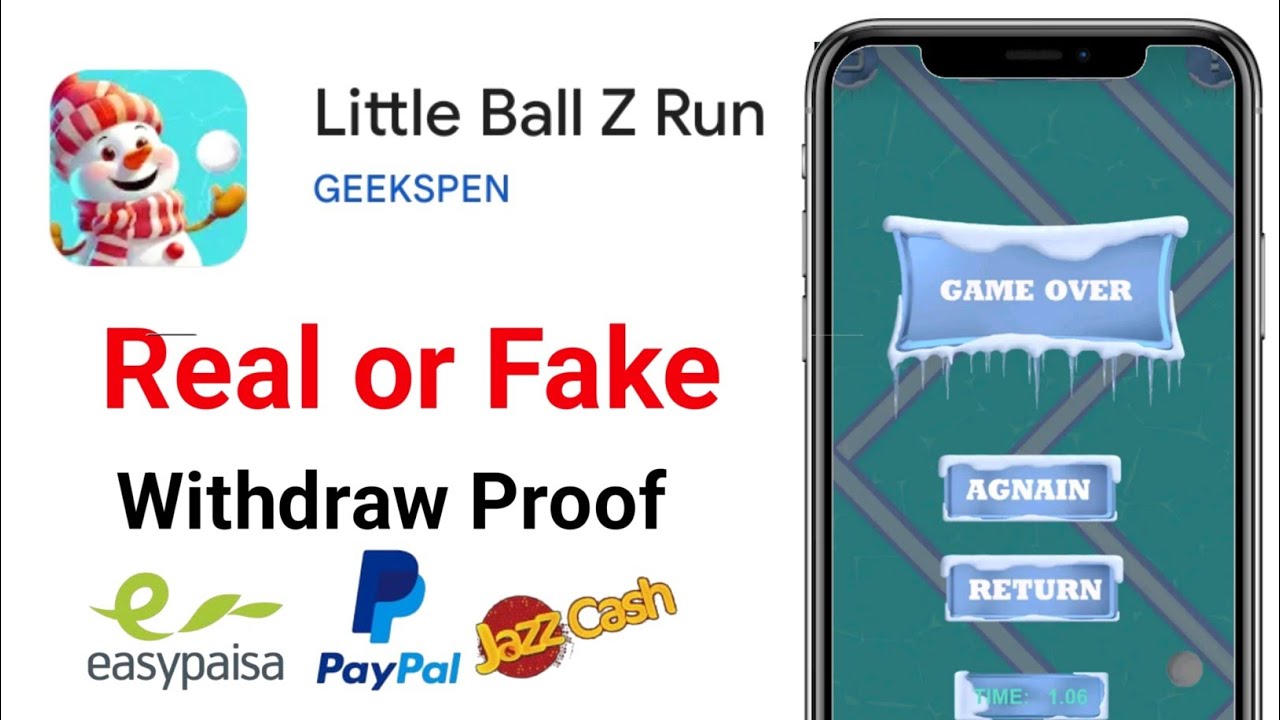 Little Ball Z Run App Real or Fake | Little Ball Z Run App se paise ...