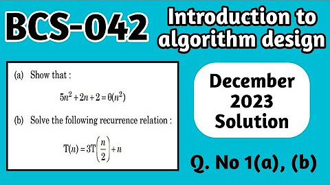 BCS 042 Dec 23 Solution | Bcs 042 Solved Question Paper | Complete Playlist - YouTube
