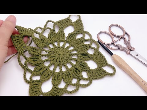 Yazlık Efsane Kolay Motif Yapımı #grannysquarecrochet